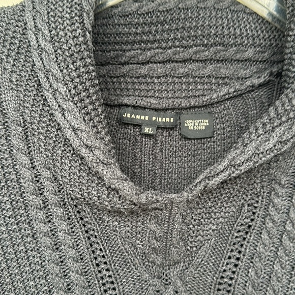 JEANNE PIERRE | Sweaters | Jeanne Pierre Classic Grey Fisherman Style ...